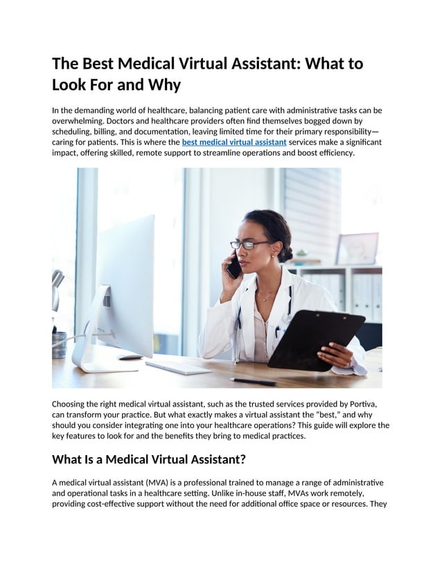 Best Medical Virtual Assistant: What to Look For.docx