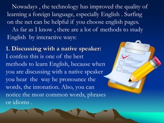 The best methods to study english | PDF