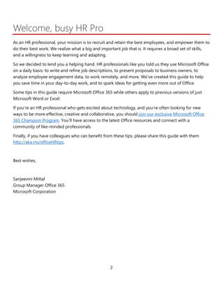 The Best Microsoft Office 365 Tips for Busy HR Professionals | PDF