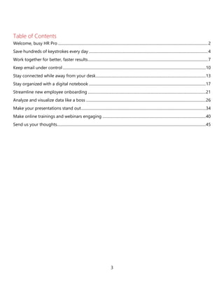 The Best Microsoft Office 365 Tips for Busy HR Professionals | PDF
