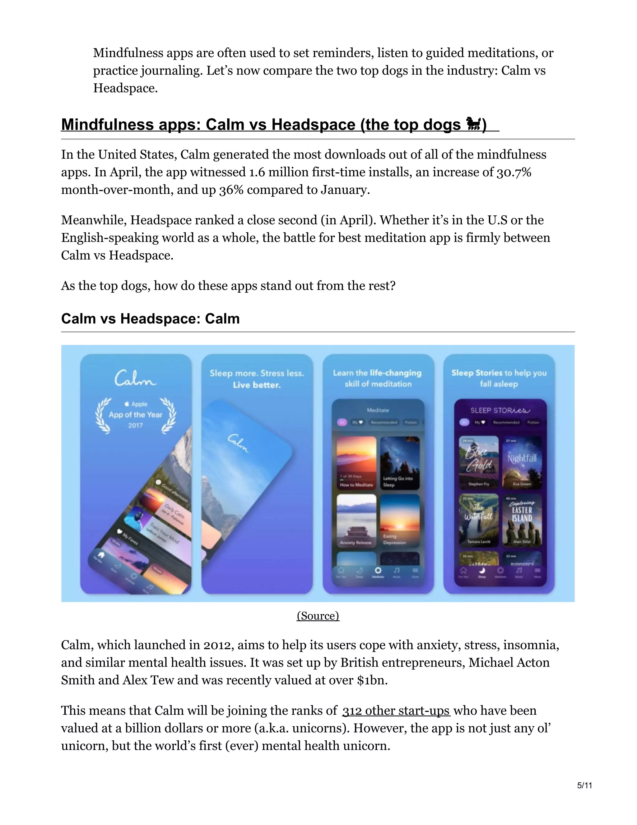 The Best Mindfulness Apps: Calm vs Headspace vs Waking Up vs Reflectly | PDF
