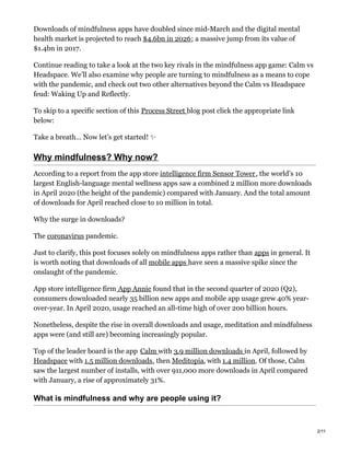 The Best Mindfulness Apps: Calm vs Headspace vs Waking Up vs Reflectly | PDF