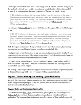 The Best Mindfulness Apps: Calm vs Headspace vs Waking Up vs Reflectly | PDF