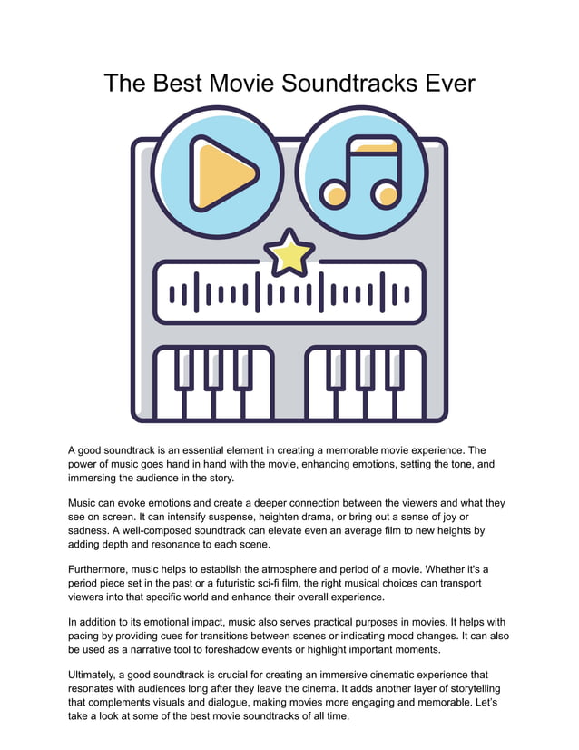The Best Movie Soundtracks Ever | PDF
