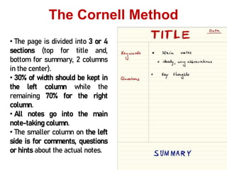 The best note taking methods | PDF