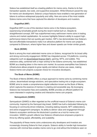 The Best Pick for Meme Coins.pdf overview | PDF