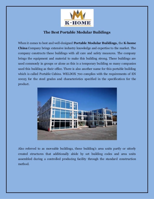The Best Portable Modular Buildings | PDF