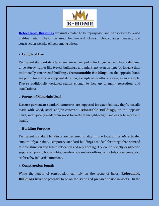 The Best Portable Modular Buildings | PDF