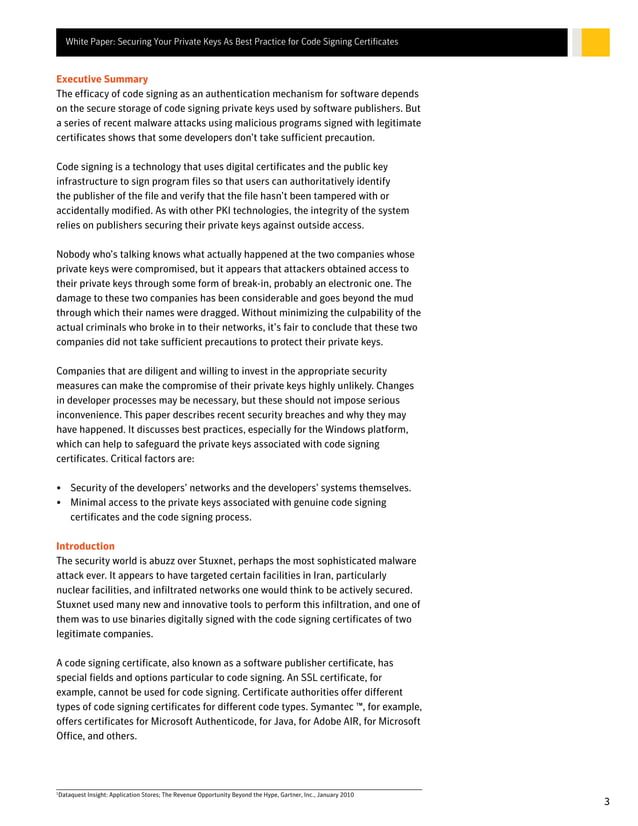 The Best Practices of Symantec Code Signing - RapidSSLonline | PDF