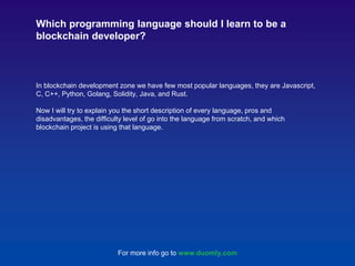 The best programming languages for blockchain | PPT