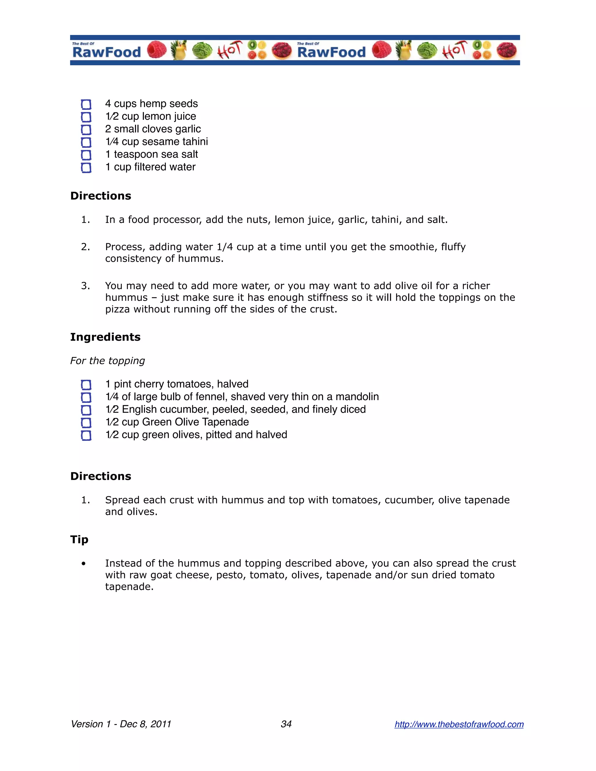 The Best Raw Food Recipes | PDF