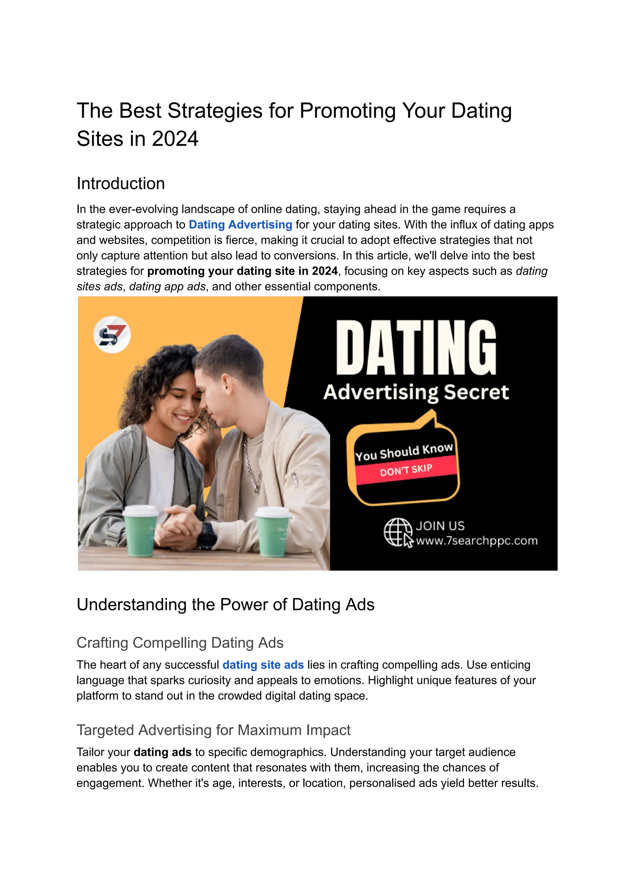 Dating Ads | Dating Advertising | PDF
