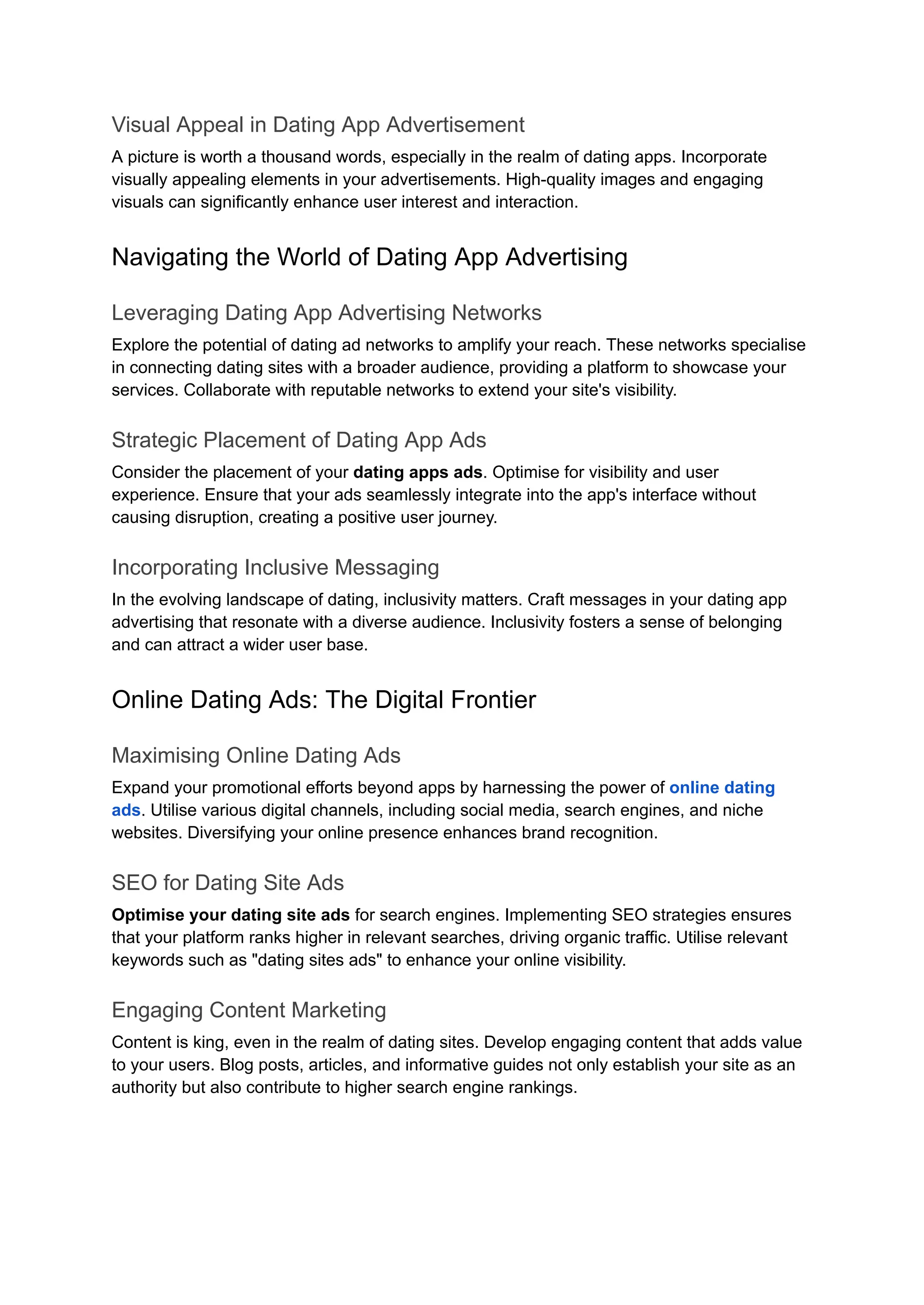 Dating Ads | Dating Advertising | PDF