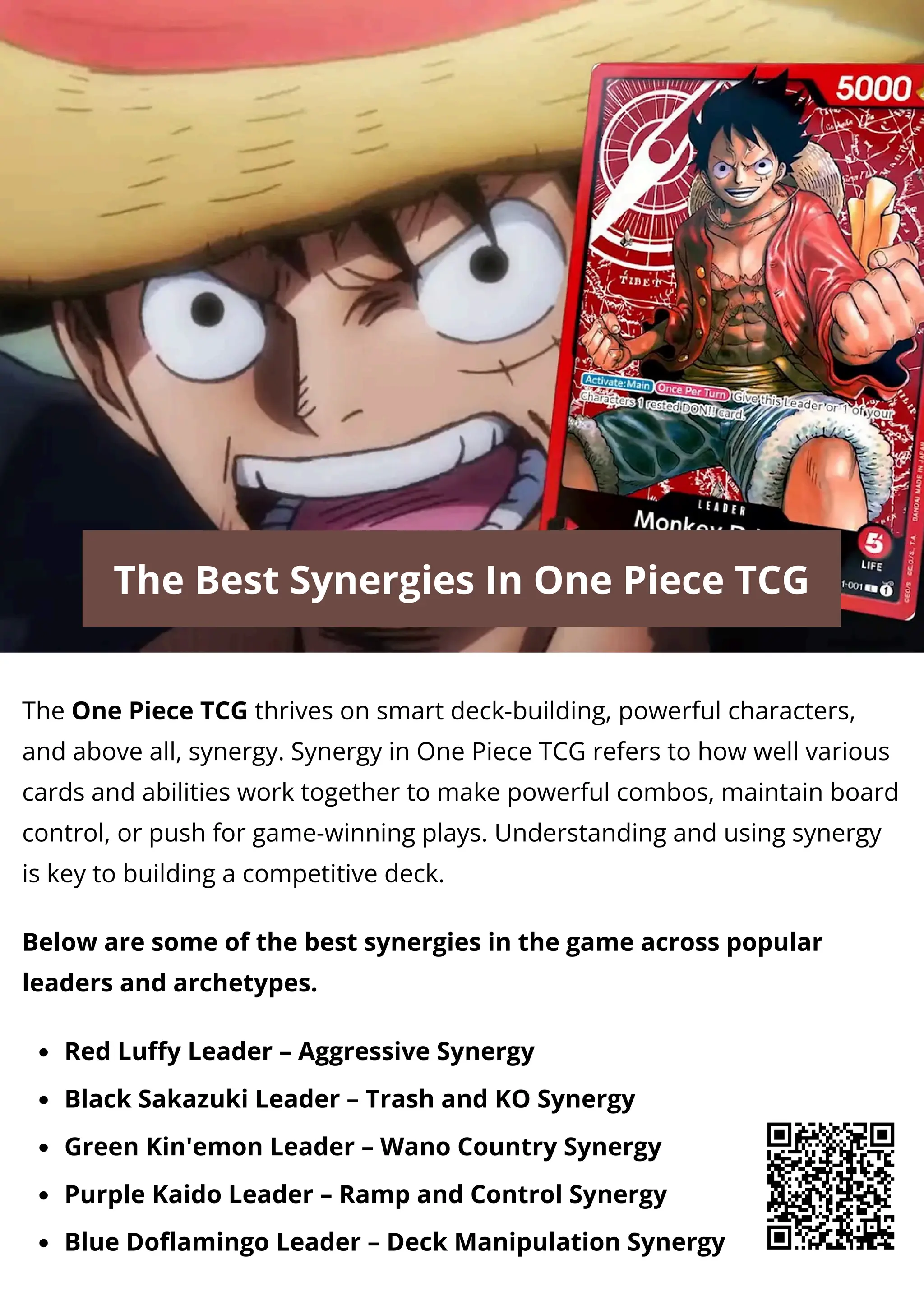 The Best Synergies In One Piece TCG | PDF