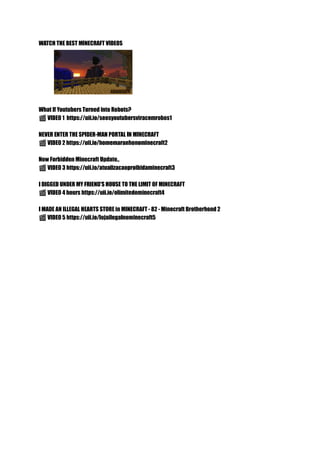 THE BEST VIDEOS OF MINECRAFT.pdf