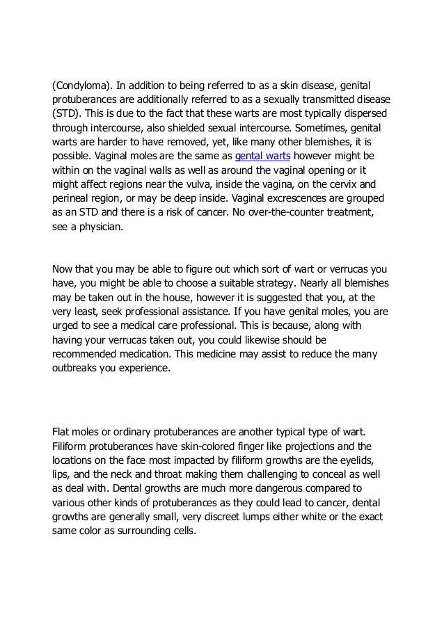 Genital Warts Vaginal Opening