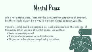 5 tips on How To Keep Your Mind At Peace | Solh Wellness | PPT