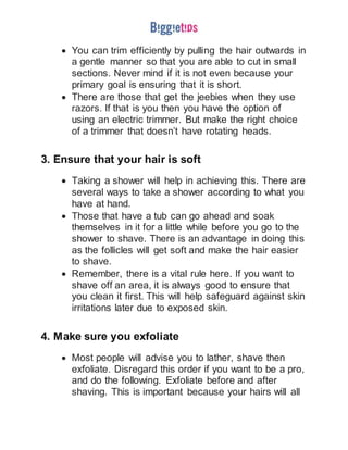 The best ways to properly shave down there | DOCX