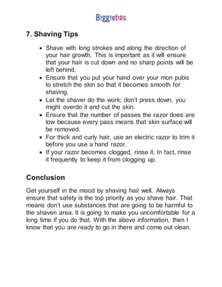 The best ways to properly shave down there | DOCX