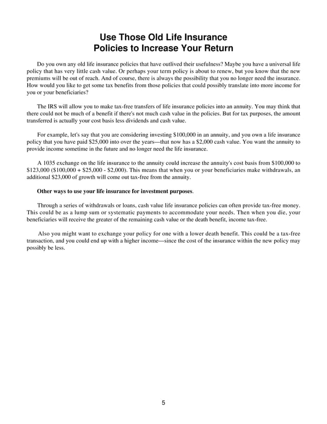 The Best Way to Buy Sell or Replace Life Insurance | PDF | Life ...