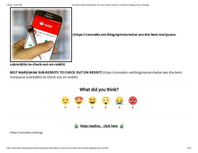 What is the Best Weed Sub-Reddit You Don't Know about Yet? | PPT