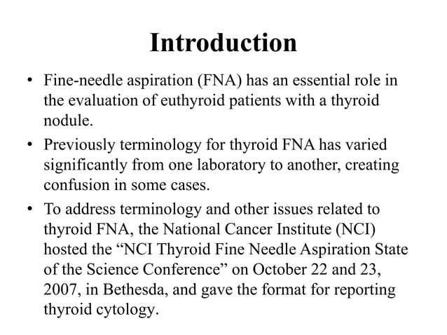The bethesda system for reporting thyroid cytopathology | PPTX