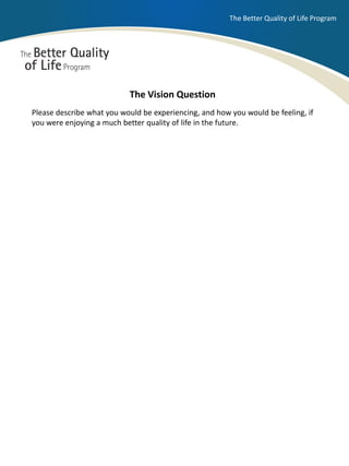 The Better Quality Of Life Program | PDF
