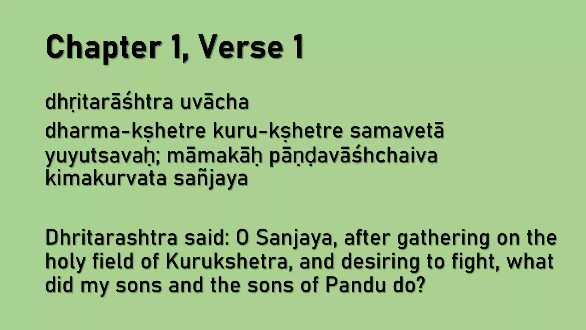 The Bhagavad Gita for Human Development Zoom Class - Zoom Chapter 1 | PPT