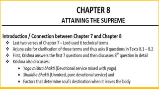 The Bhagavad Gita for Human Development Zoom Chapter 8 | PPT