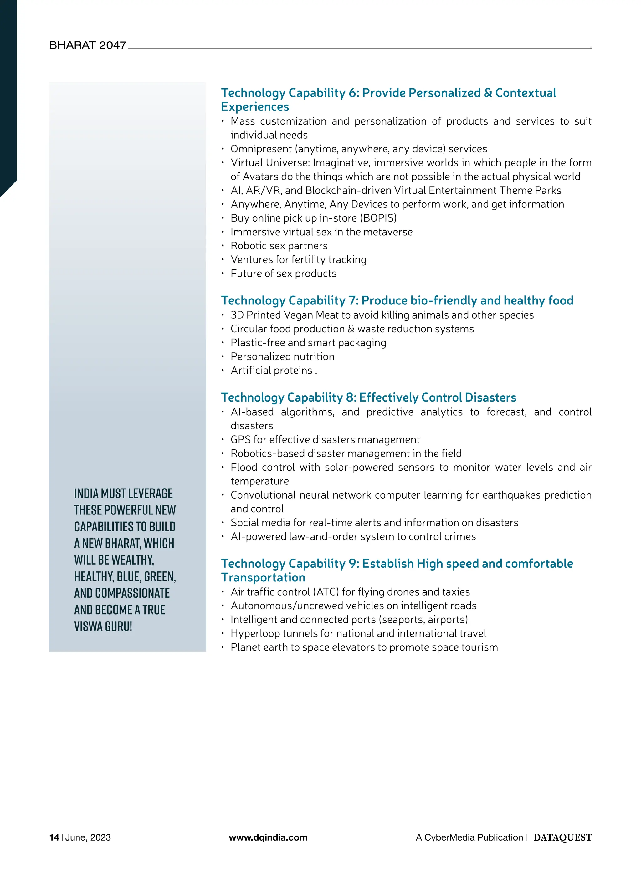Bharat 2047 Vision Powered by Technologies | PDF