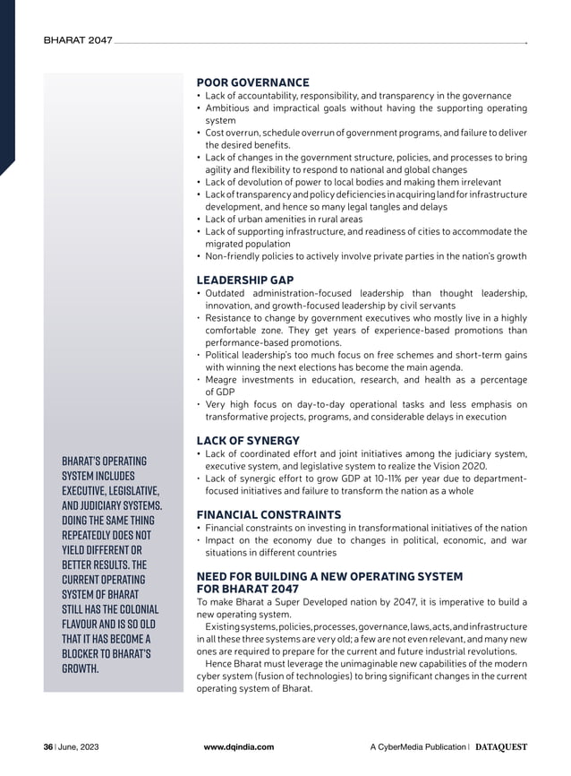Bharat 2047 Vision Powered by Technologies | PDF
