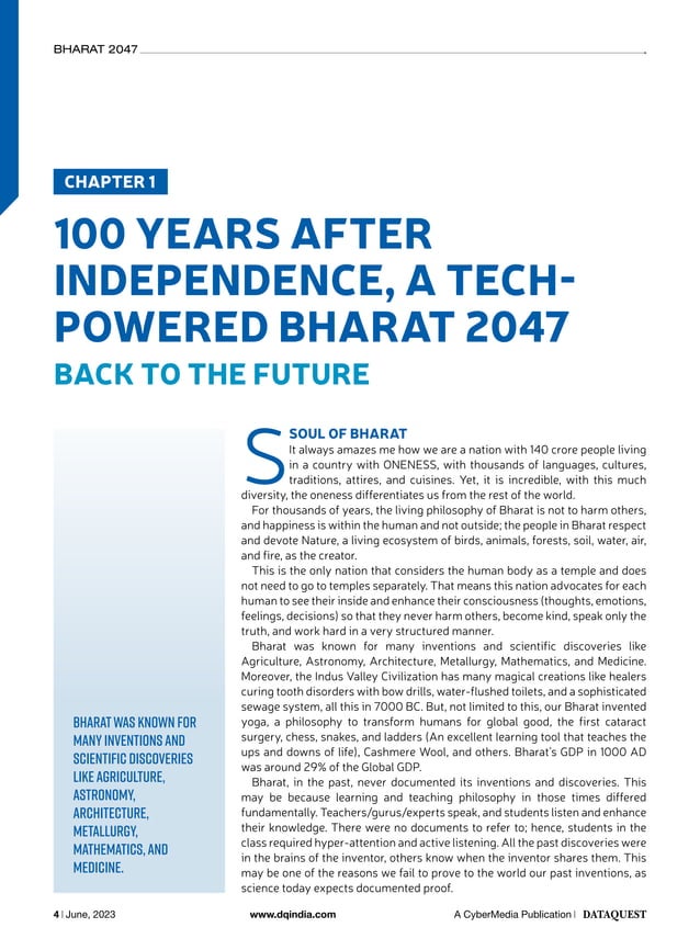 Bharat 2047 Vision Powered by Technologies | PDF