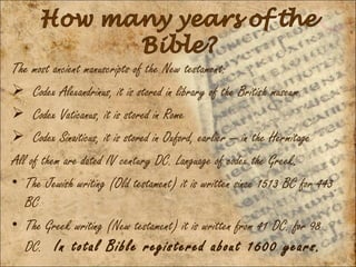 The bible | PPT | Christianity | Religion & Spirituality