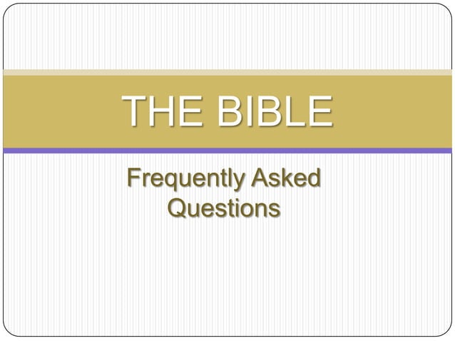 The Bible | PPT