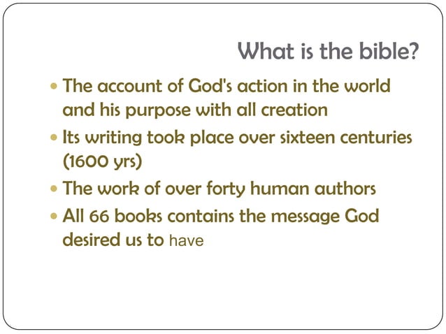 The Bible | PPT