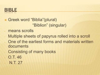 The Bible | PPTX