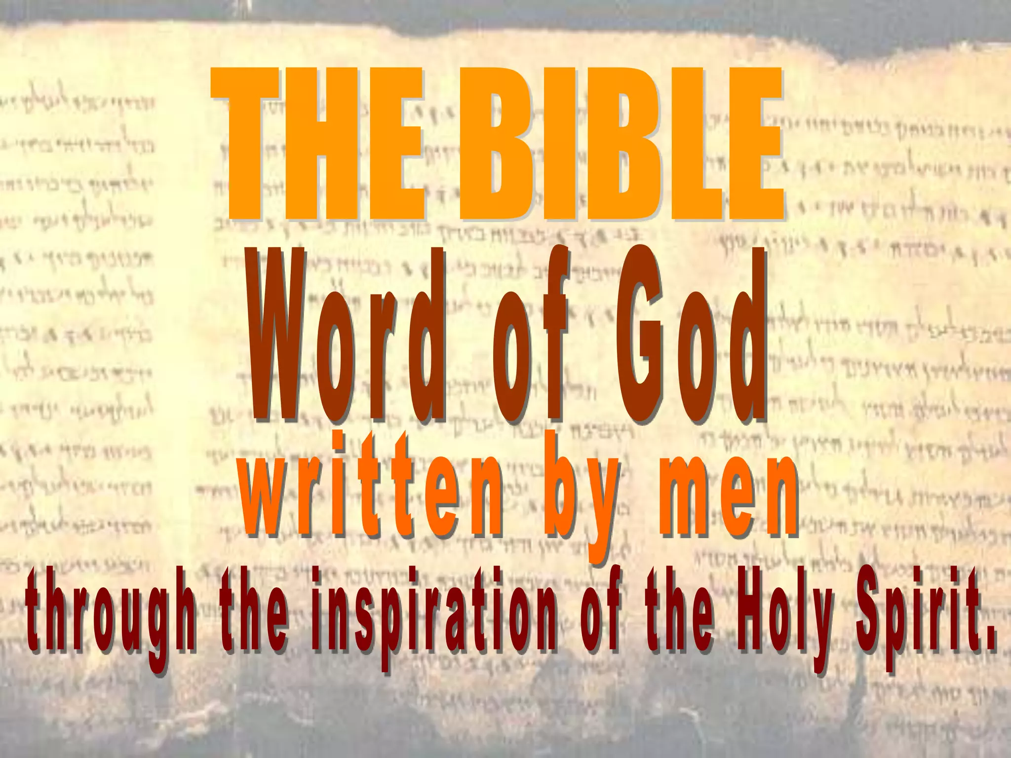 THE BIBLE .ppt