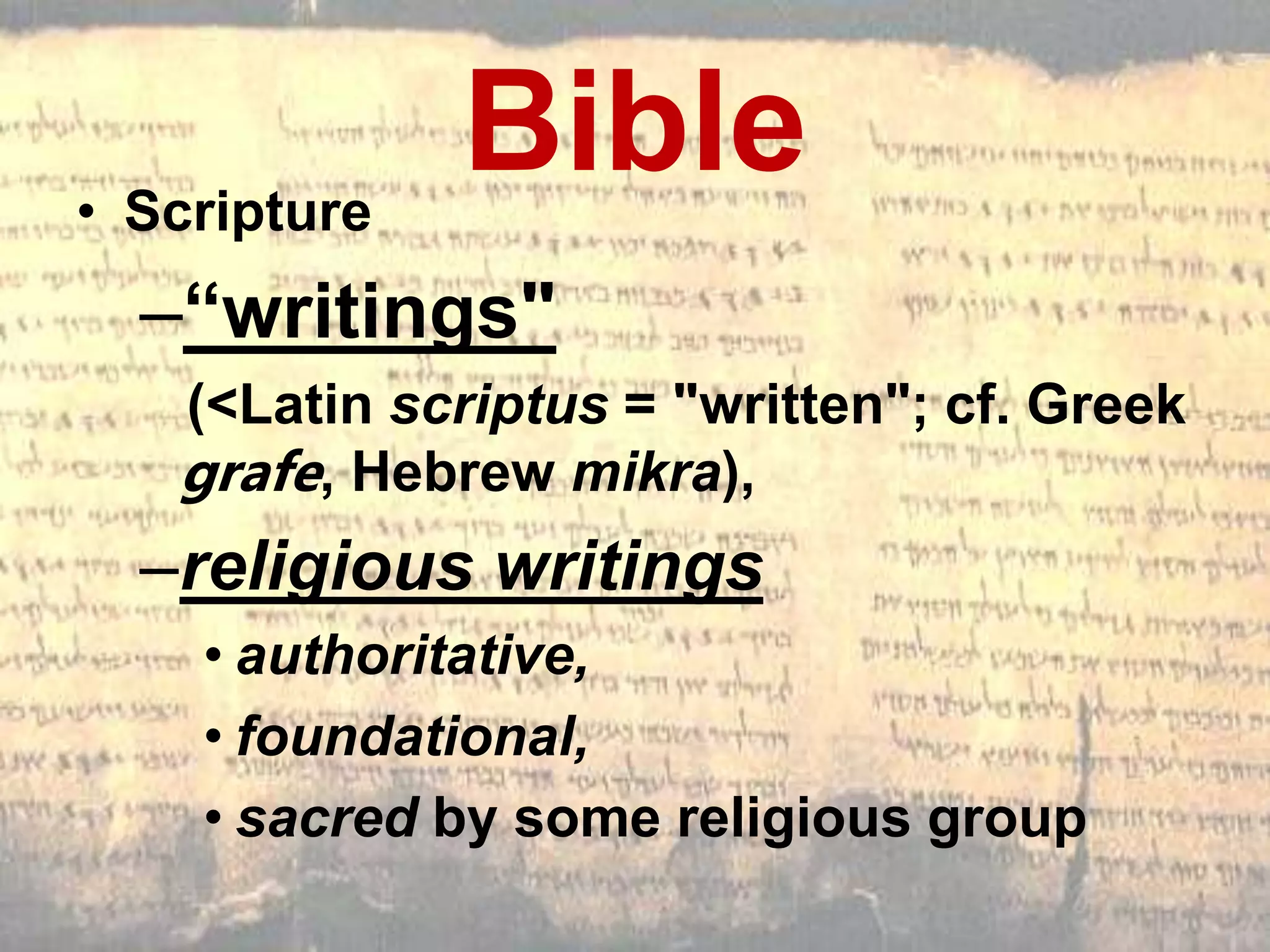 THE BIBLE .ppt