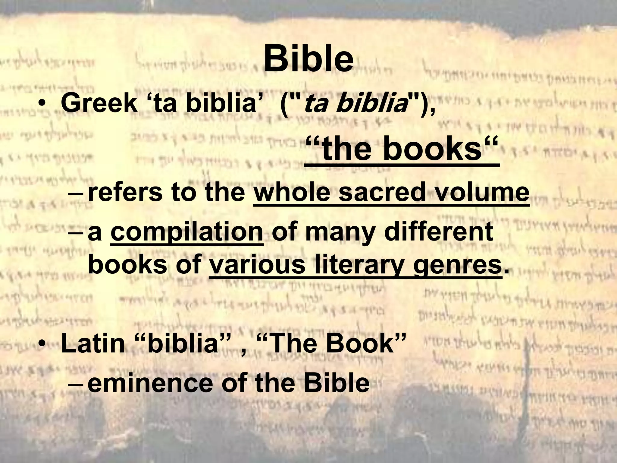 THE BIBLE .ppt