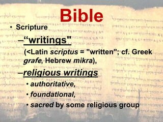 THE BIBLE .ppt