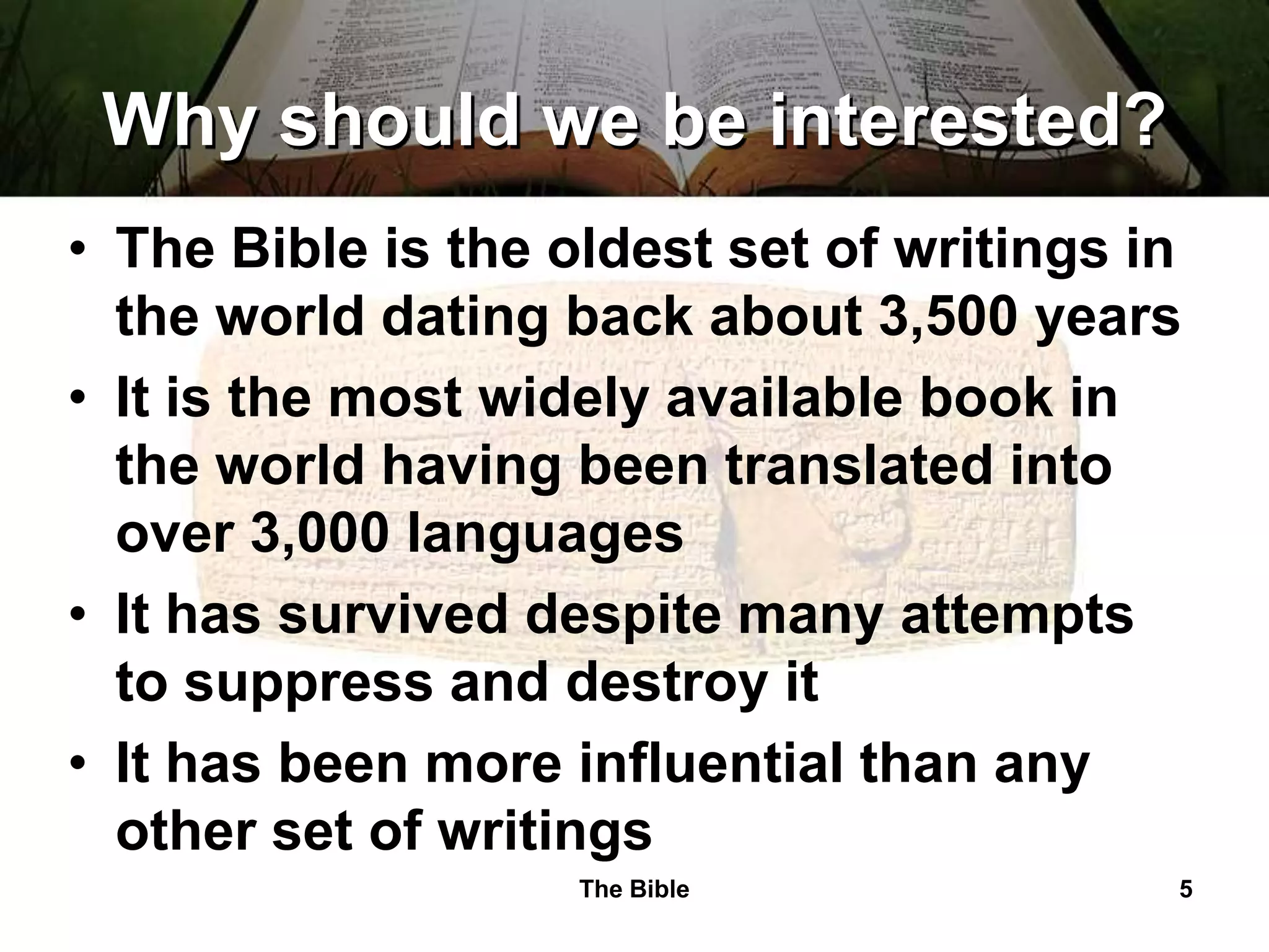 The Bible - Its Origin | PPTX
