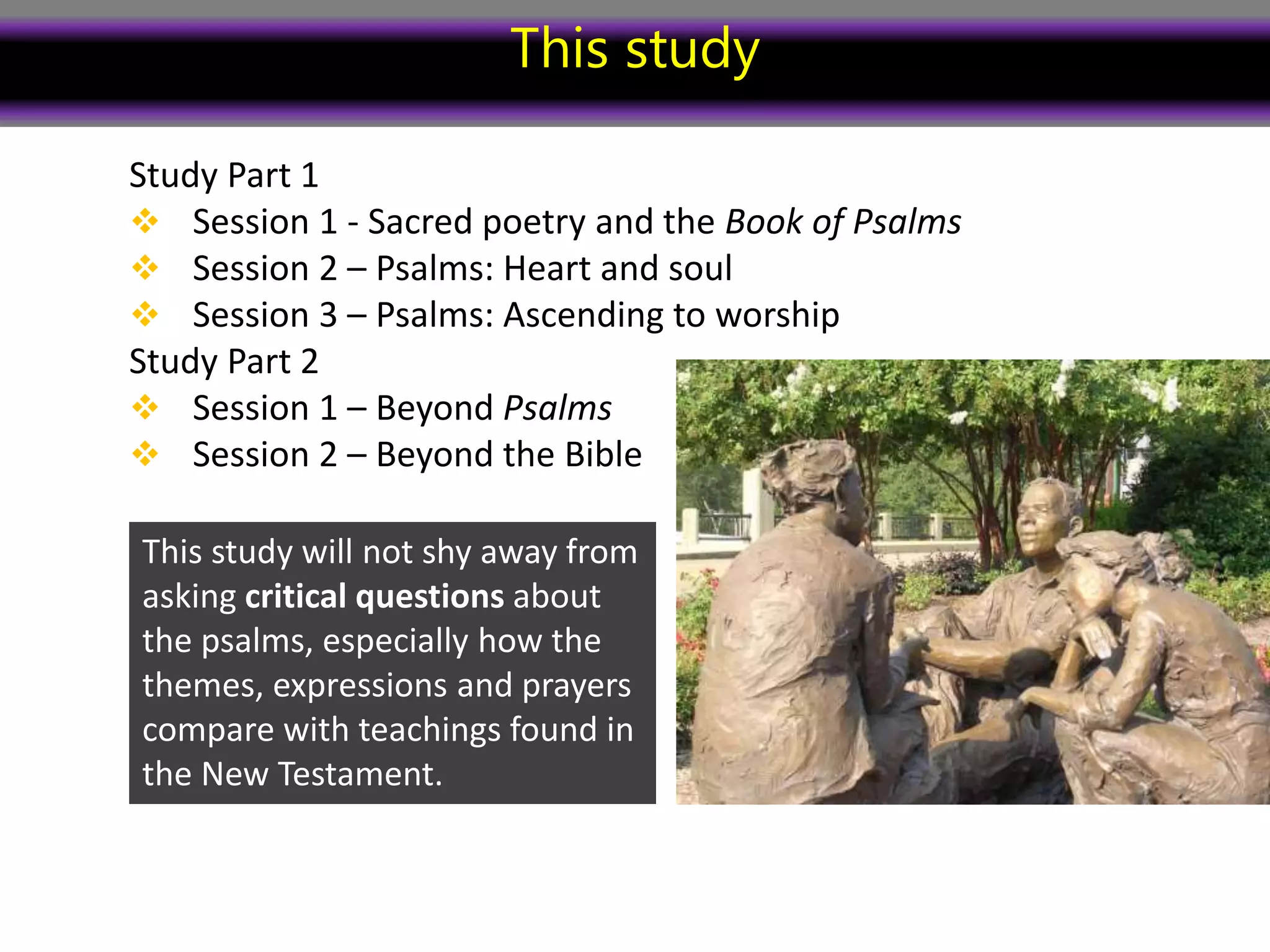 The Bible as Hymnal Part 1: The Psalms | PPT