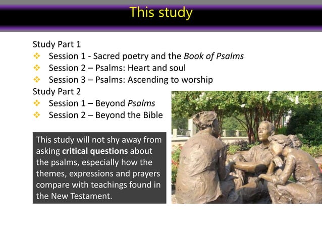 The Bible as Hymnal Part 1: The Psalms | PPT