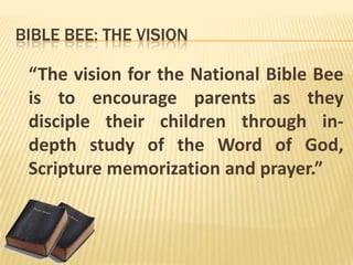 The Bible Bee 2010 Basic Information | PPT