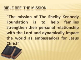 The Bible Bee 2010 Basic Information | PPT