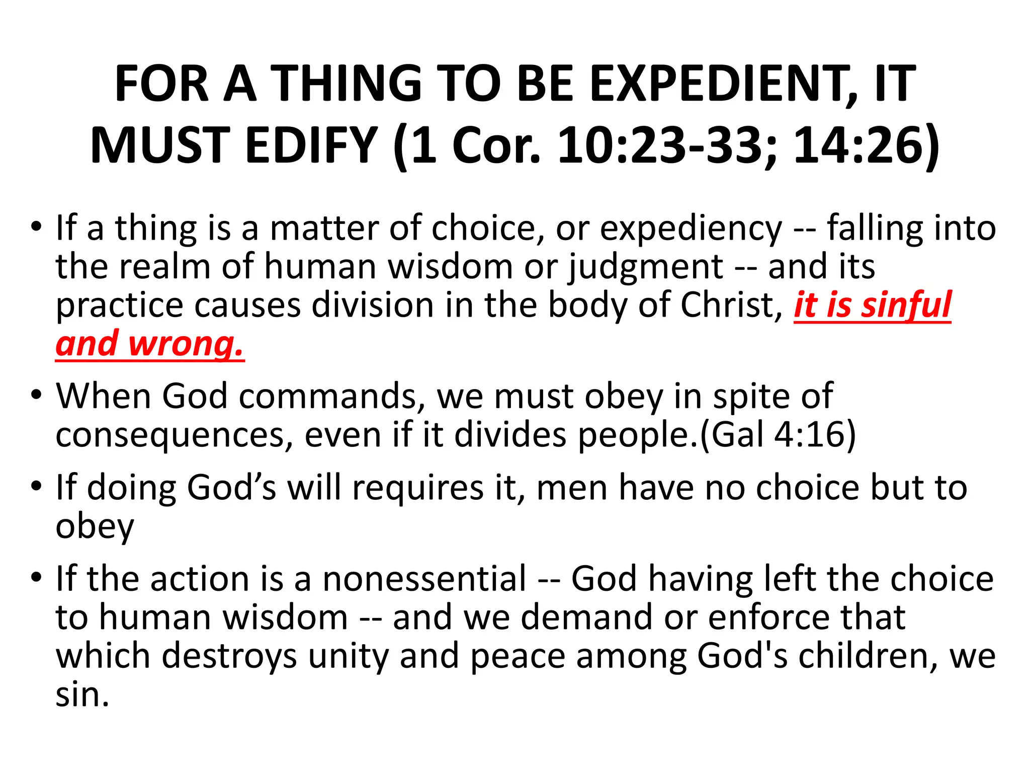 The bible doctrine of expediency | PPT