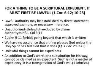 The bible doctrine of expediency | PPTX
