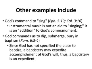 The bible doctrine of expediency | PPTX