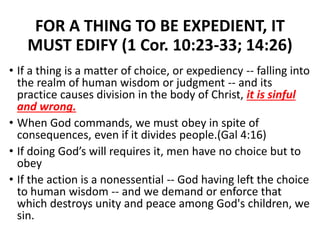 The bible doctrine of expediency | PPTX