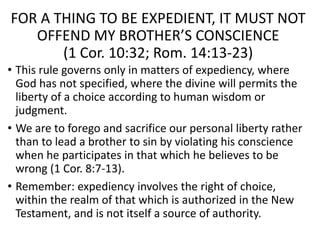 The bible doctrine of expediency | PPTX
